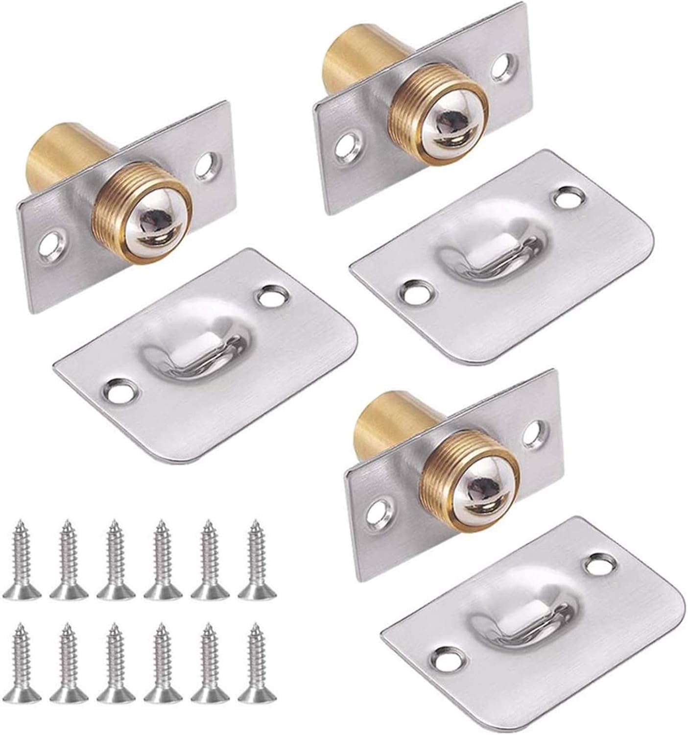 3 Piece Ball Latches, Stainless Steel Ball Door Catch, Adjustable Ball ...