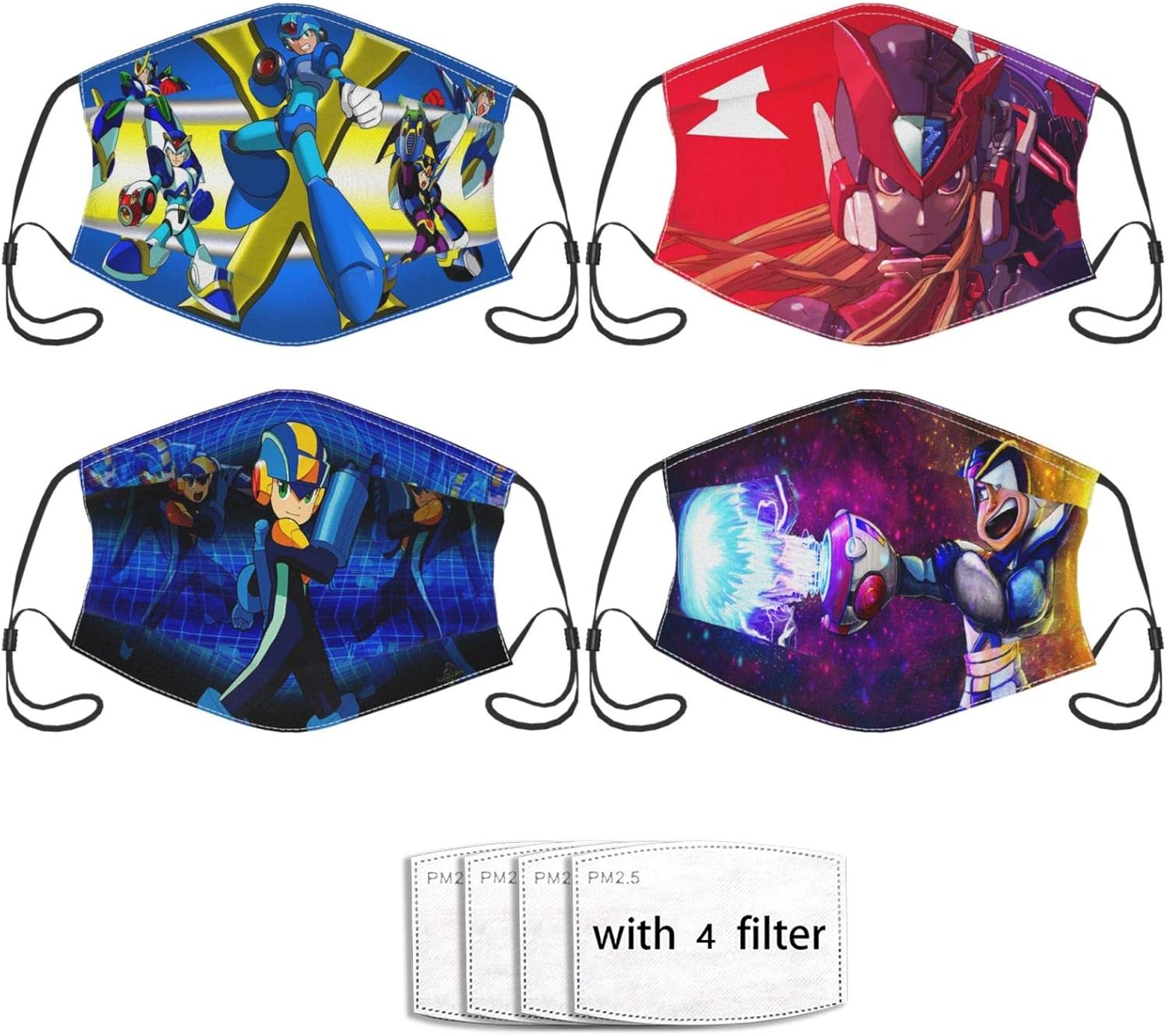 Mega Man Adjustable Cloth Face Mask Washable Reusable Breathable Face ...