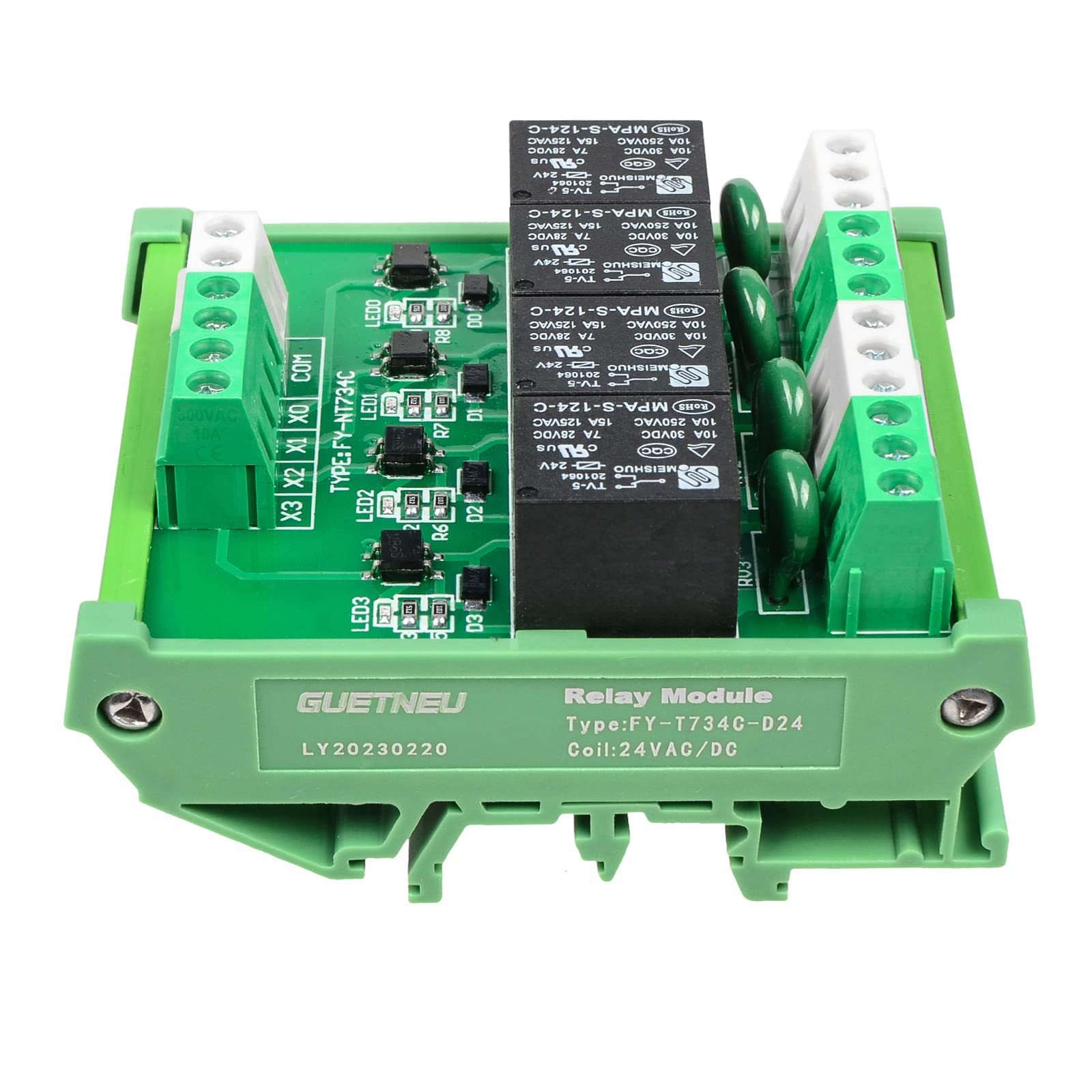 Mua GUETNEU Relay Board, Relay Module 4 Channel 1 SPDT DIN Rail Mount ...