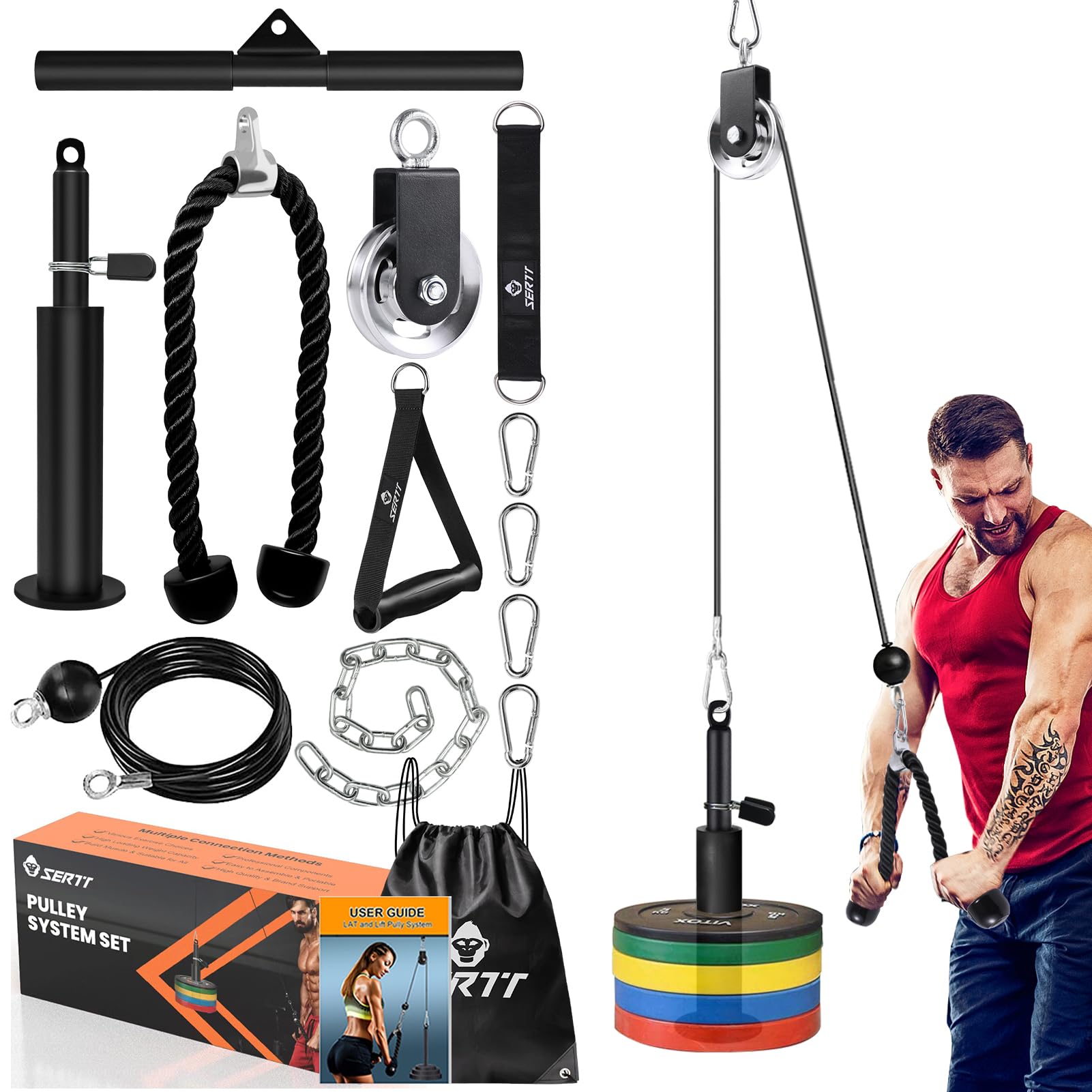 Mua SERTT LAT Pulldown Pulley System Gym, Upgraded LAT and Lift Cable ...