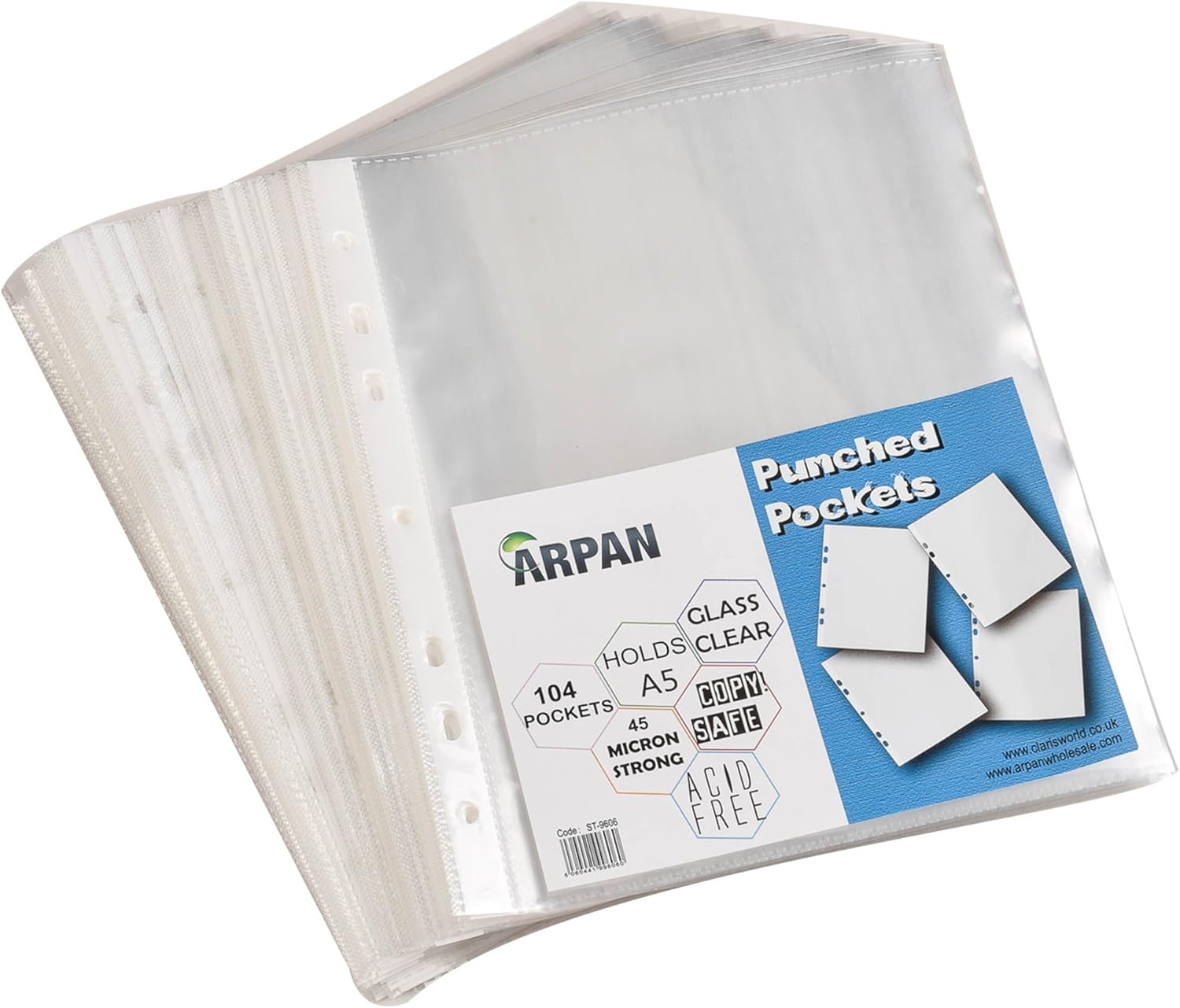 Punch Pockets - Arpan Strong Transparent Poly Punched Pockets Sleeves ...
