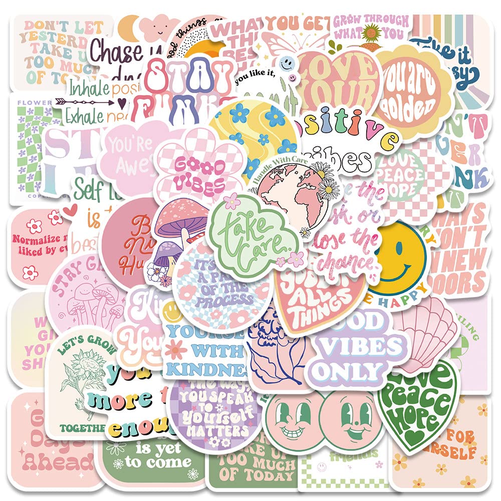 Mua Pink Inspirational Stickers, Preppy Motivational Stickers, 50Pcs ...