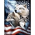Amazon.com: Wolf Family Flag Jigsaw Puzzle - 1000 Piece Adult Puzzle ...