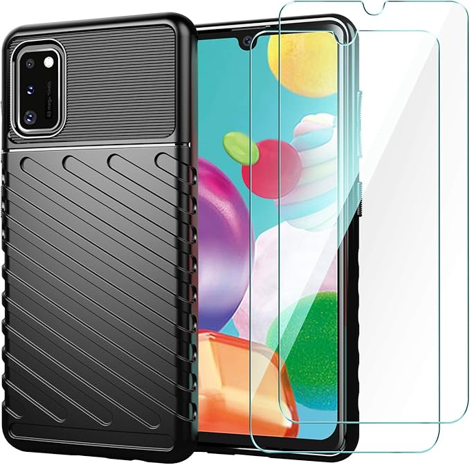 AROYI Case for Samsung Galaxy A41 Silicone with [2 Pack] Samsung A41 ...
