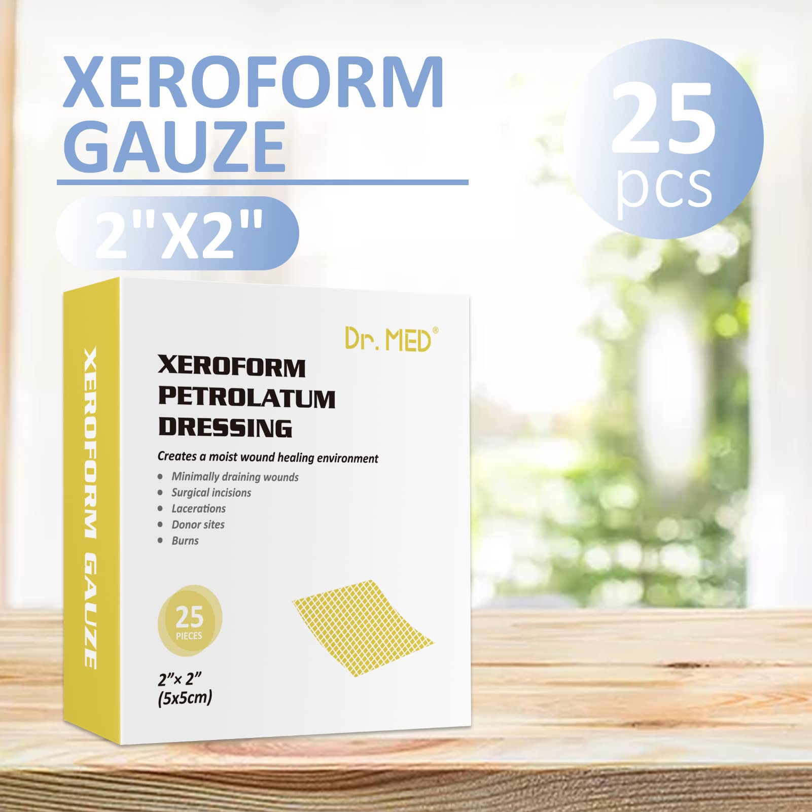 Mua Dr.Med Xeroform Petrolatum Dressing Patch, 2"x2"-25 Pcs/Box, Non ...