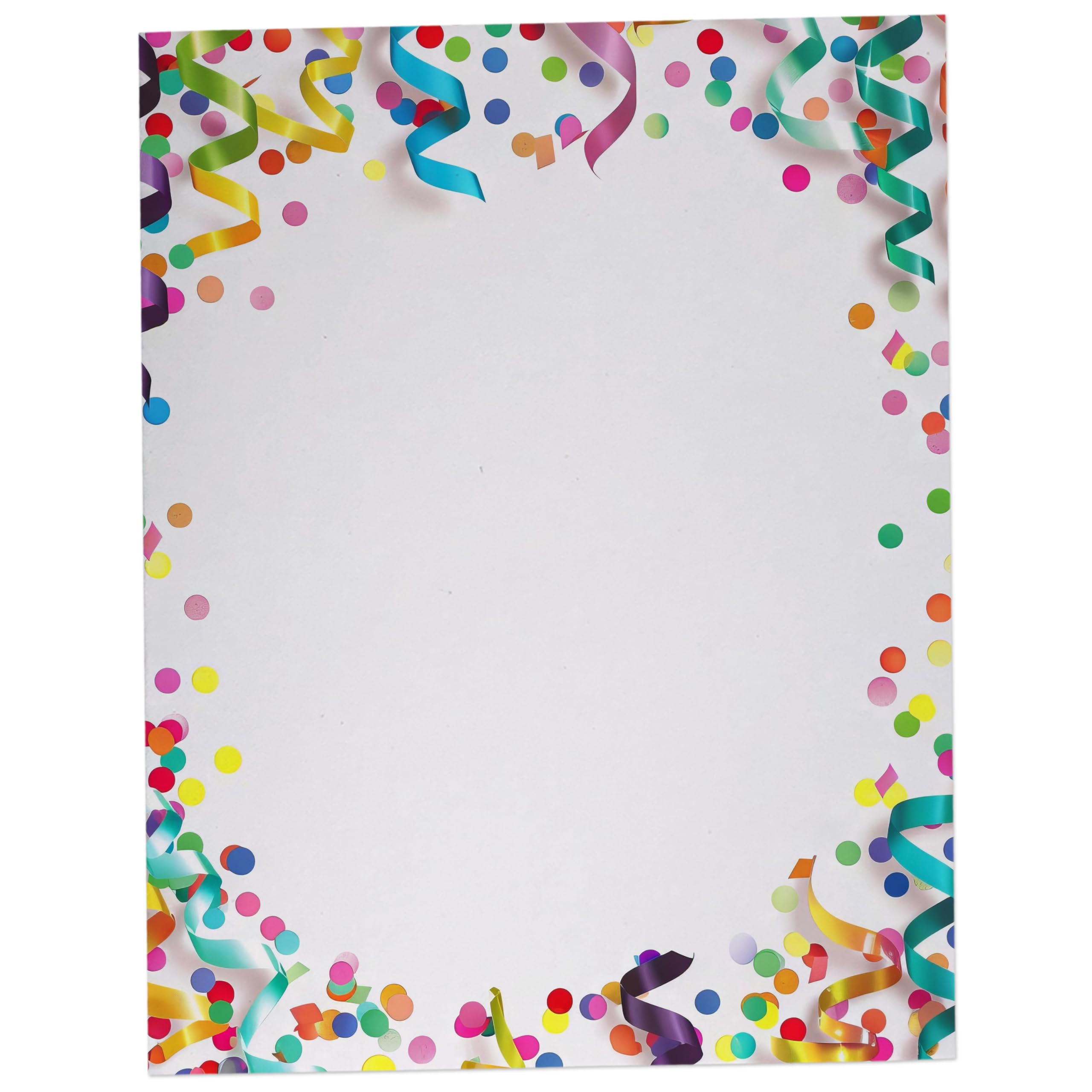 Confetti & Ribbons Celebration Printer Paper - 60 Sheets Decorative ...