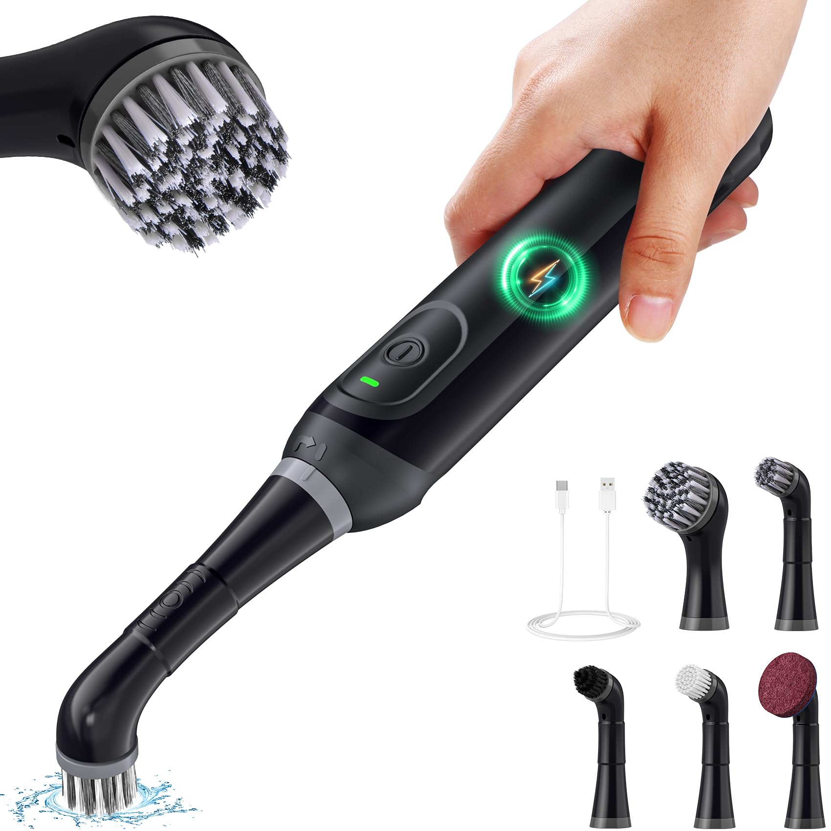 Sweepulire Rechargeable Electric Grout Brush, 2025 Upgraded Power ...