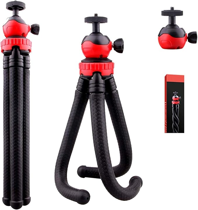 Mini Tripod for Camera, Flexible Bendable Portable Travel Tripod with ...