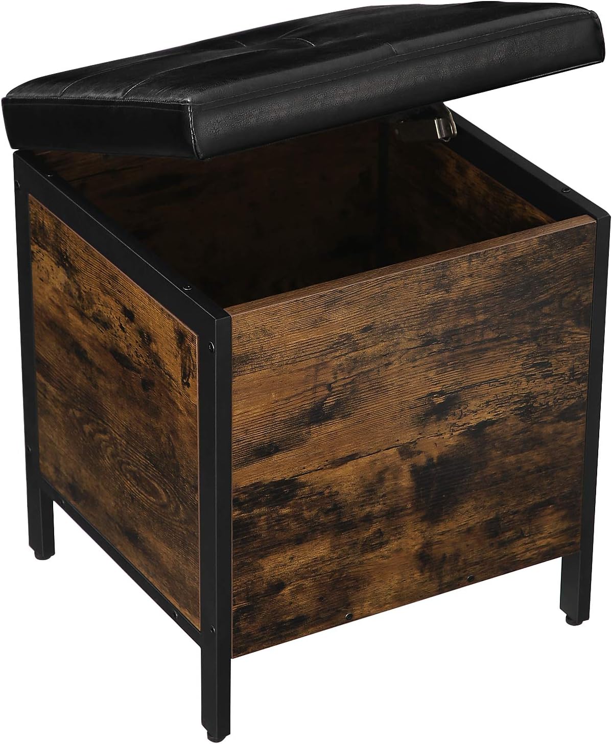 VASAGLE Pouf, Sgabello da Camera da Letto con Contenitore, Panca ...