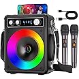 Amazon.com: VOSOCO Karaoke Machine, Portable Bluetooth Karaoke Speaker with 2 Wireless ...