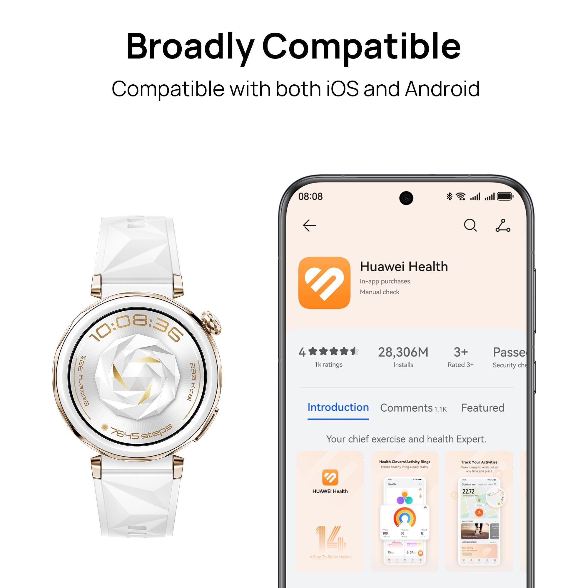 HUAWEI Watch GT 5 Pro 42 Mm Smartwatch, Sharp-Edged Design, Up To 7 ...