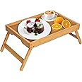 Amazon.com - Artmeer Bed Tray Table with Folding Legs,Bamboo Breakfast in Bed for TV Table ...