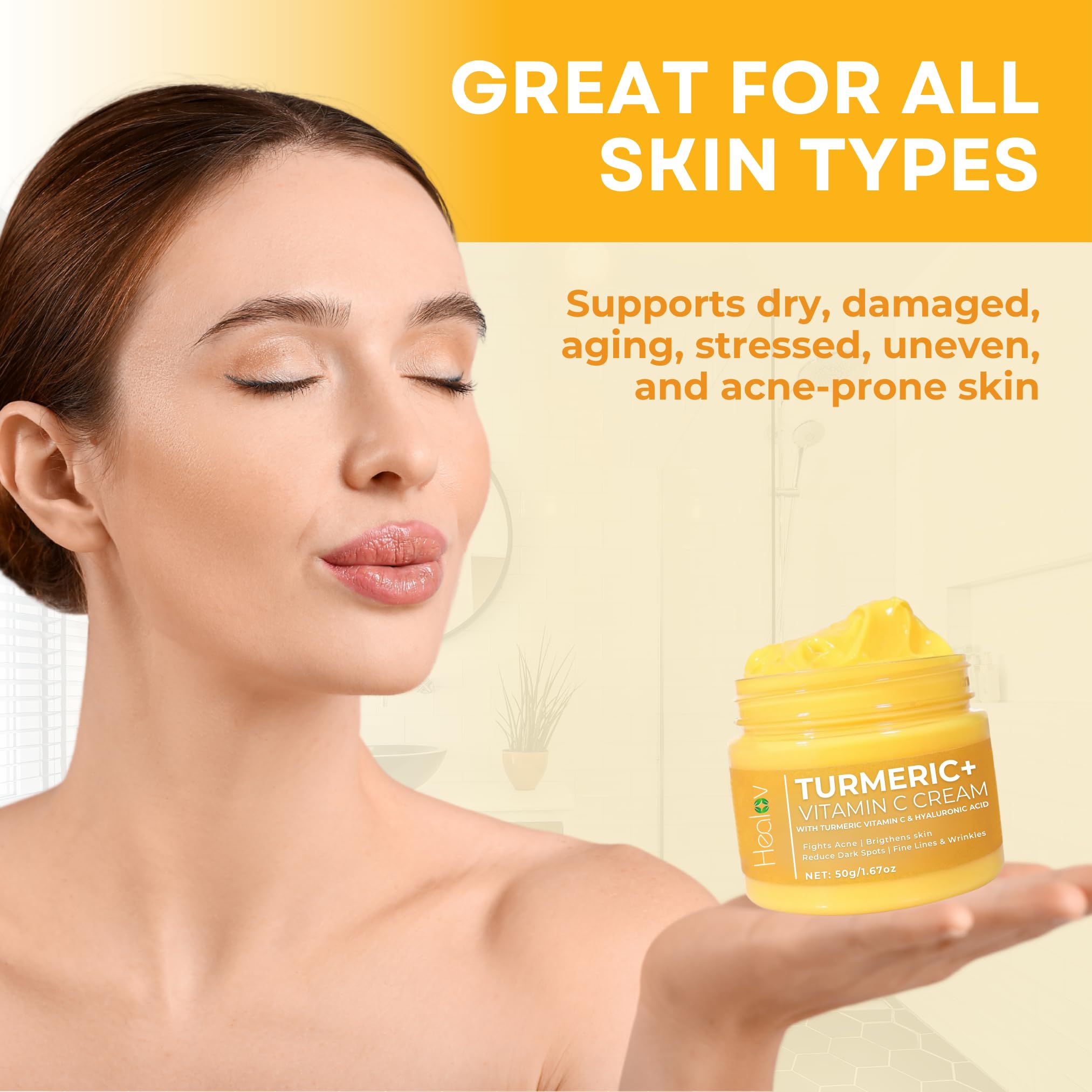 Mua Turmeric Face Cream for Face & Body - All Natural Turmeric Skin ...