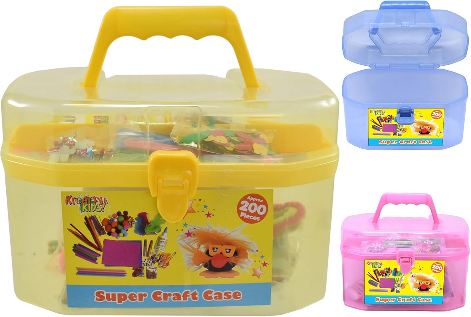 KandyToys TY0266 Craft Carry Case Set (3 Assorted Colours) – BigaMart