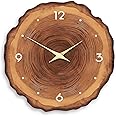 Amazon.com: XNM Wood Wall Clock for Living Room Decor Rustic Wall Clocks Battery Operated 12 ...