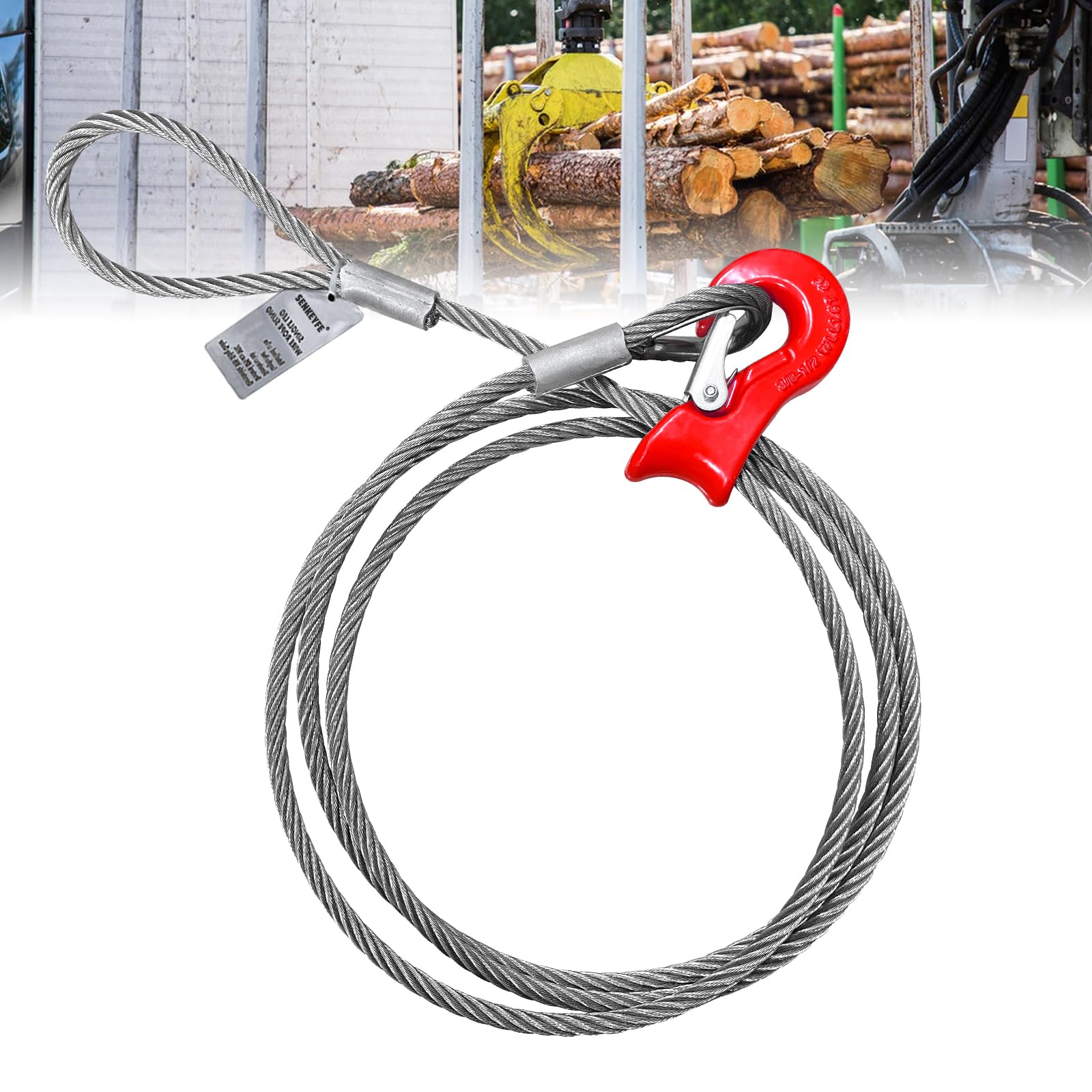Mua SENKEYFE Single Leg Wire Rope Sling, 1.6T Vertical Rated Capacity ...