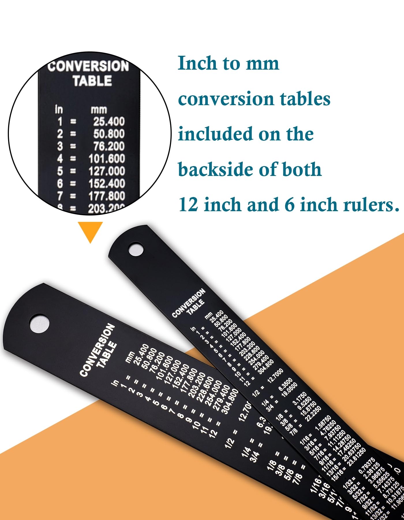 Mua Metal Ruler Kit 12 Inch and 6 Inch, Stainless Steel Rulers with ...