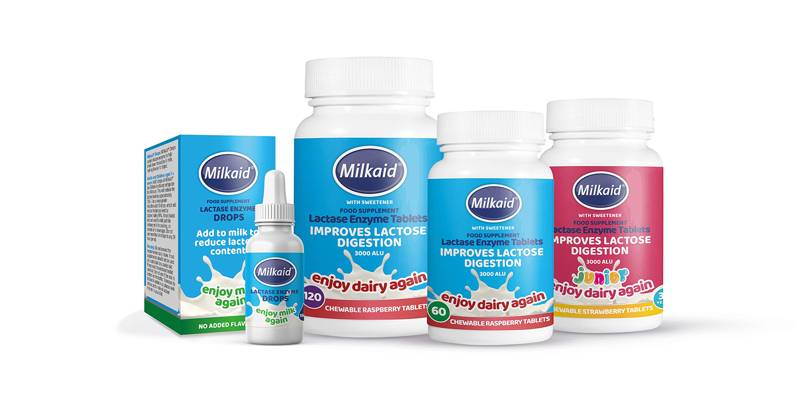 Mua Milkaid Lactase Enzyme Drops Tablets for Lactose Intolerance Relief ...