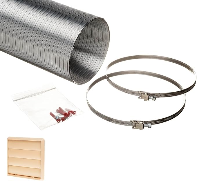 Kit conduit Hotte aspirante 150 mm universel semi rigide en aluminium ...