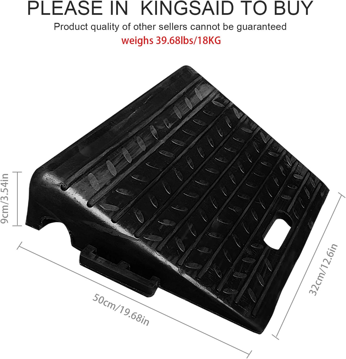 kingSaid MorNon 2PCS Heavy Duty Rubber Threshold Bridge Track Curb Ramp ...