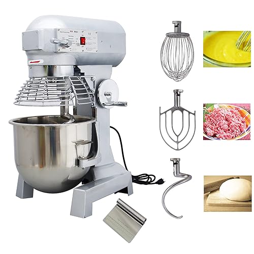TECHTONGDA Commercial Stand Mixer, 32QT Food Mixer, Electric Flour Mixer Machine, 110V Spiral ...