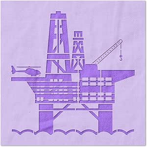 Amazon.com: Stencil Stop Oil Rig Stencil - 14 Mil Mylar Plastic (12 x ...