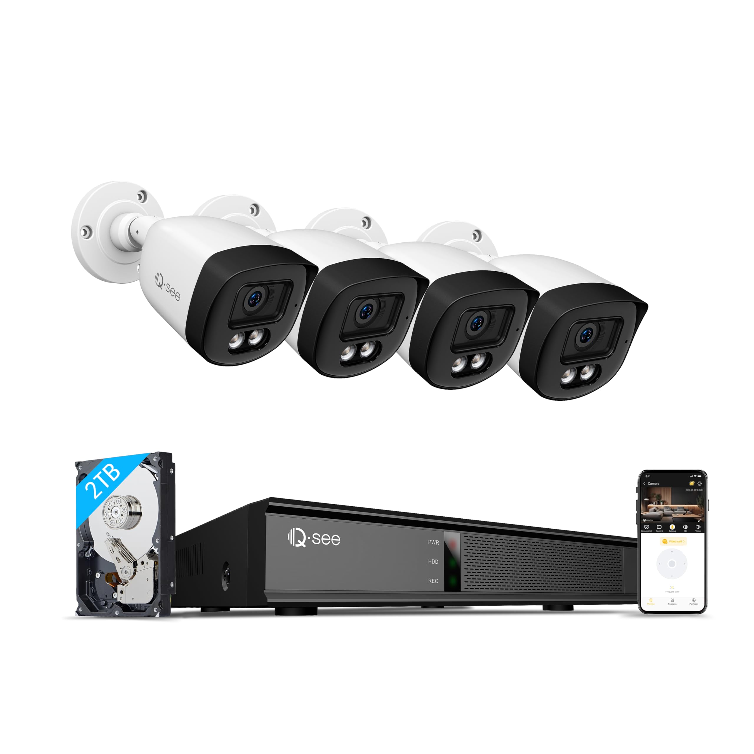 Mua Qsee 8CH 5MP Security Camera System with Color Night Vision/Motion ...