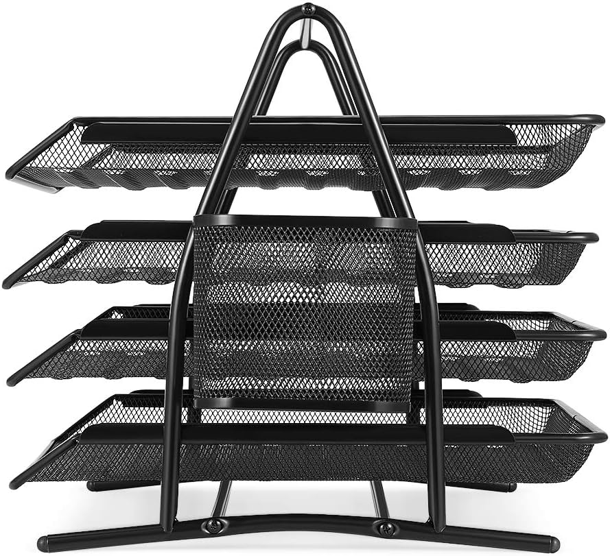 Flexzion Desk Document File Organizer Tray Desktop Tabletop Paper ...