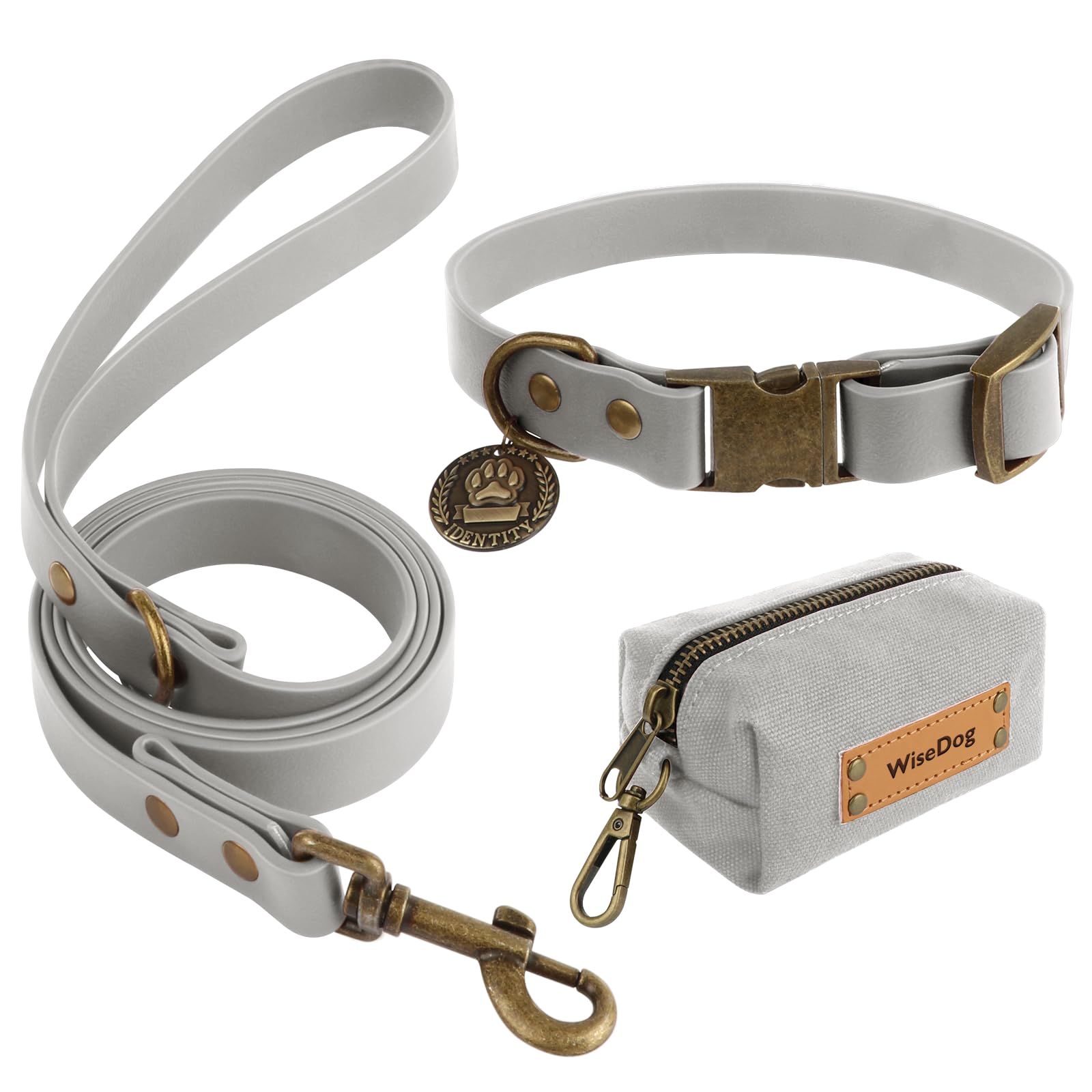 Wisedog Dog Collar and Leash Set Combo: Adjustable Pet Collars with Dog ...