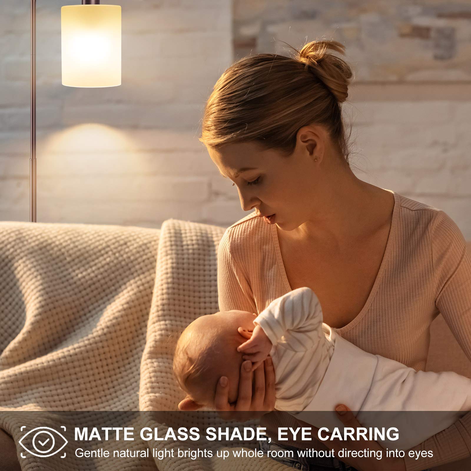 LED Floor Lamp,4 Colors Temperature Modern Light with Remote & Foot ...