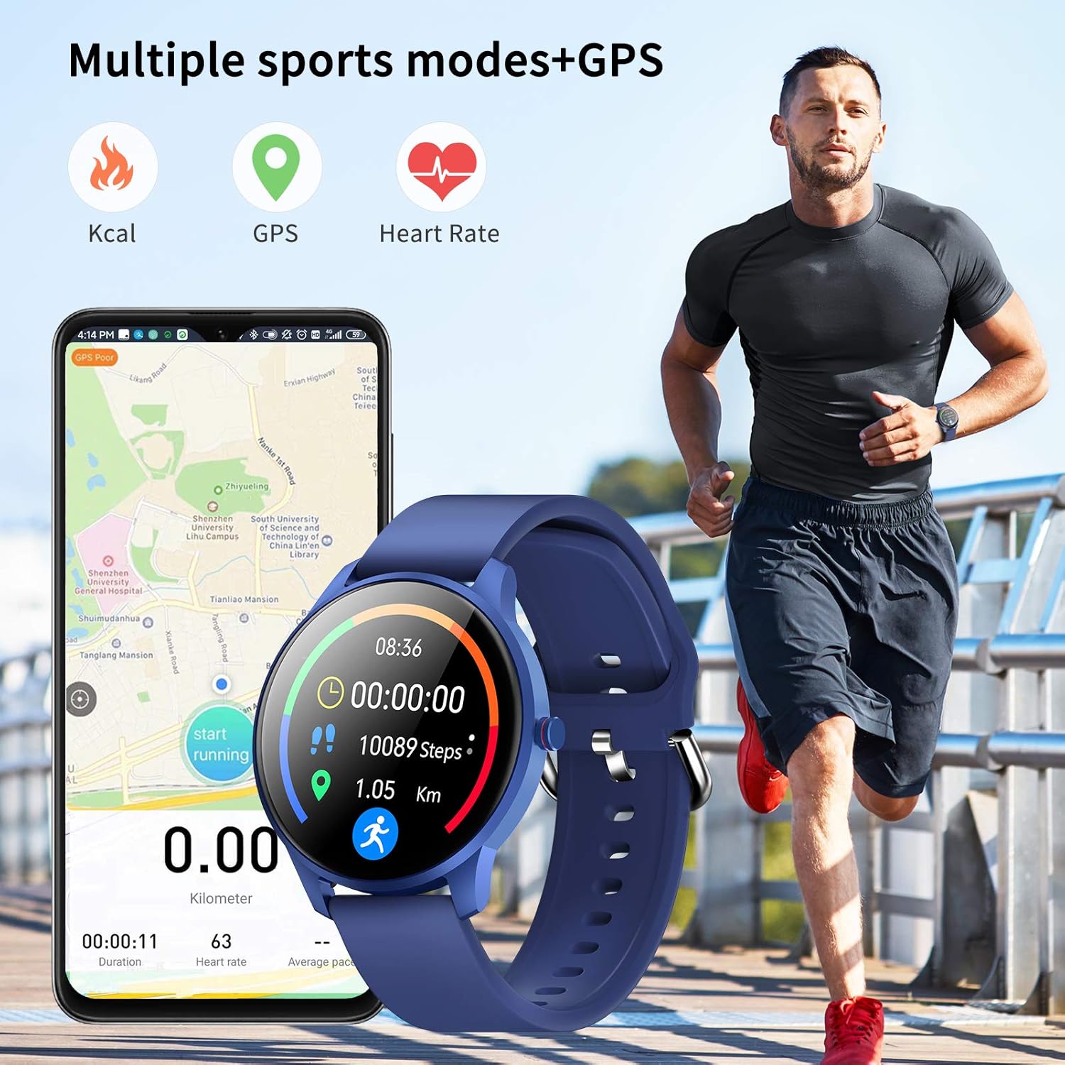 Cubot W03 smartwatch fitness blu - Prodotti HIgh tech