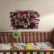 Fireman SAM Wall Stickers Kids Bedroom Boys Girls Wall Art Mural ...