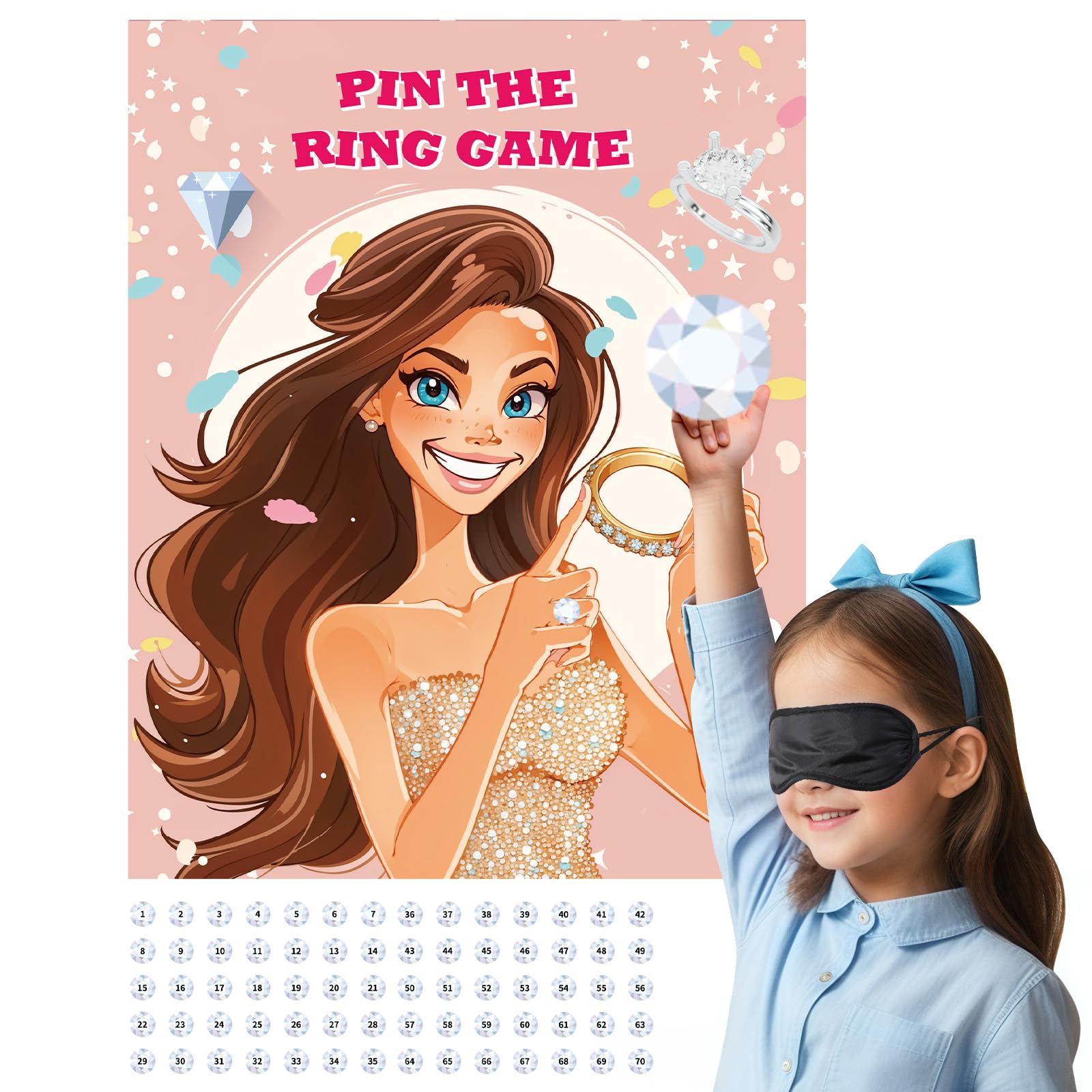 Haunt Couture 70 Players Kids Party Games - Pin The Ring on The ...
