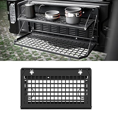 OUGEDRIVE Double Layer Tailgate Table Foldable,JL/JK Rear Tailgate ...