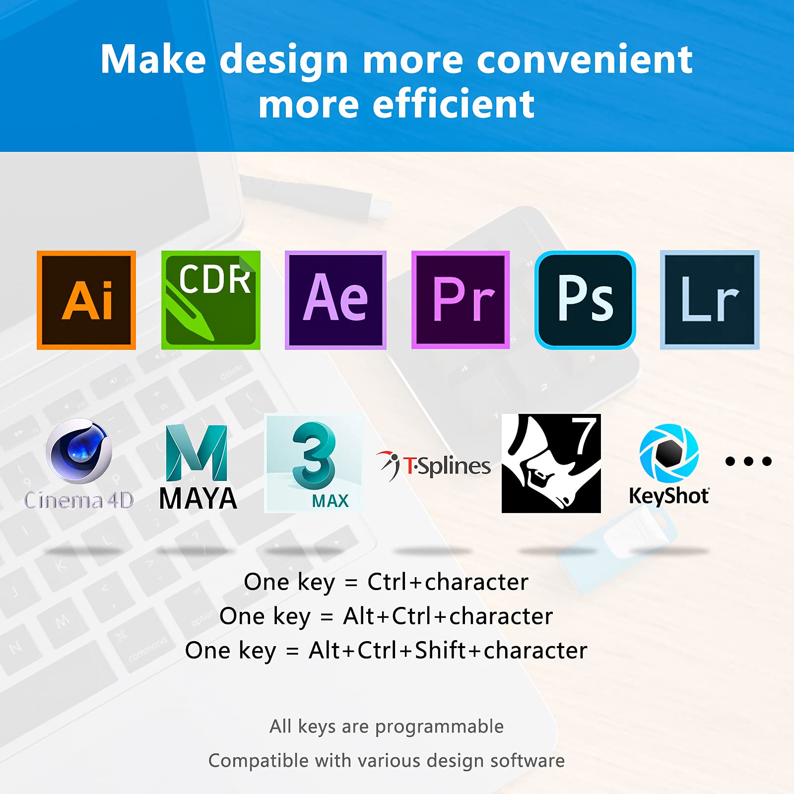 Mua One-Handed Macro Mechanical Keyboard, Multifunctional Mechanical ...