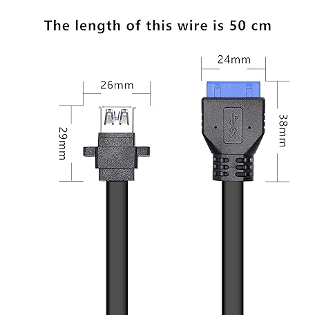 Mua XMSJSIY USB 3.0 Front Panel Cable, Motherboard 19/20pin Cable to ...