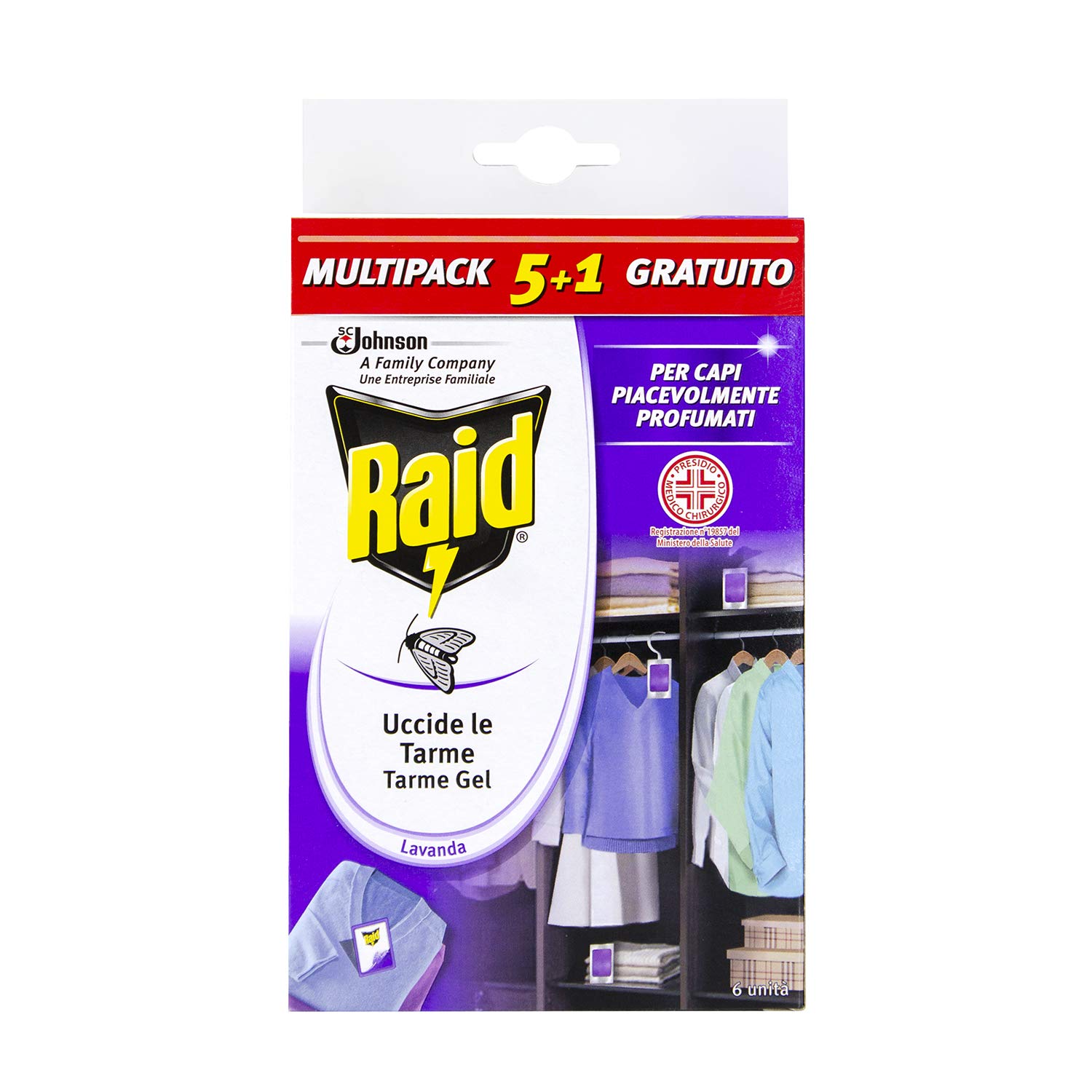 Raid Moths Gel Multipack Lavender - 6 Pieces: Amazon.co.uk: Health ...