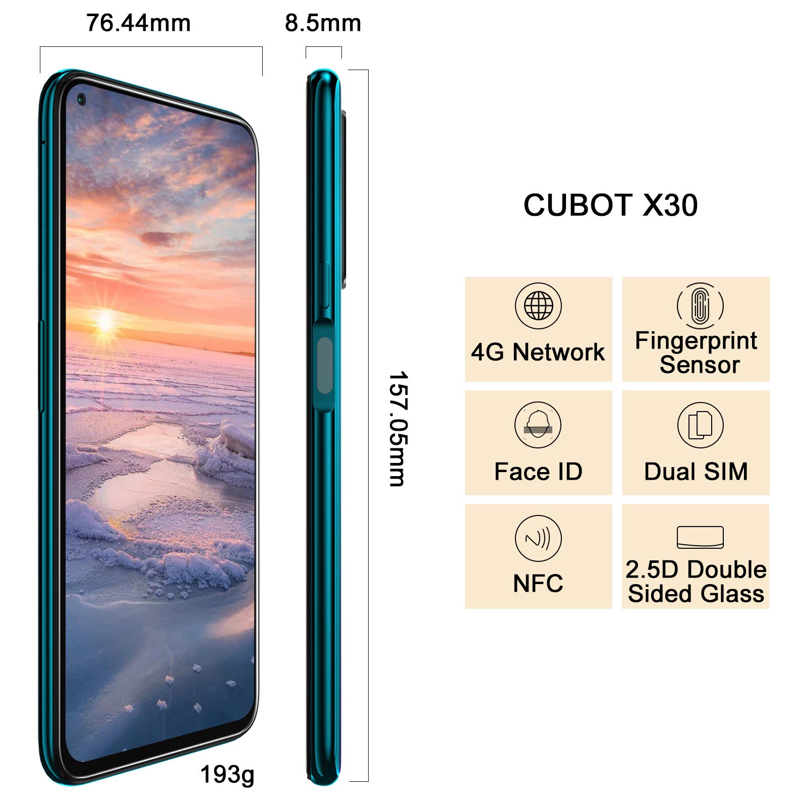 Mua CUBOT Unlocked Cell Phones 8GB RAM+256GB, X30 6.4" Screen Unlocked ...