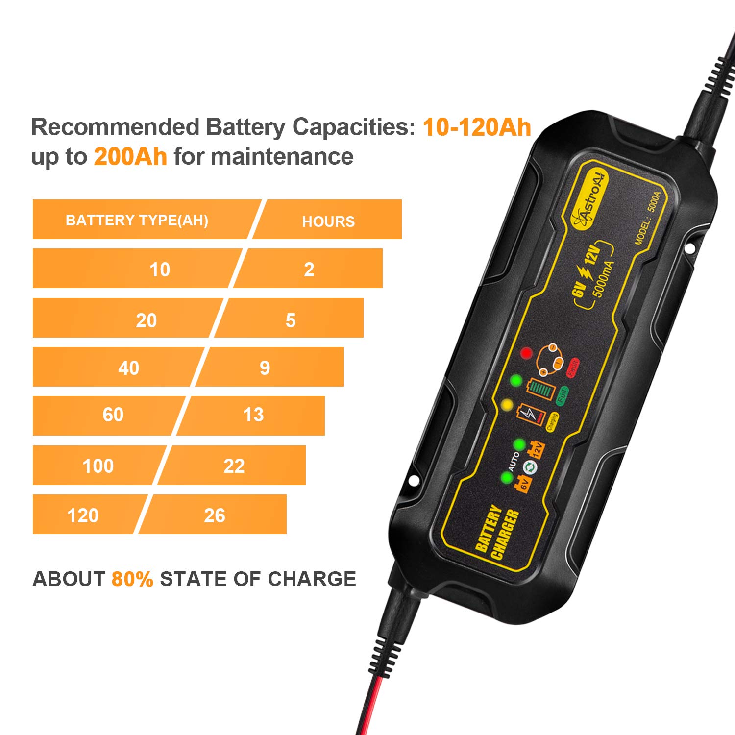 AstroAI User Manual & User Guide | AstroAI Trickle Battery Charger, 5A