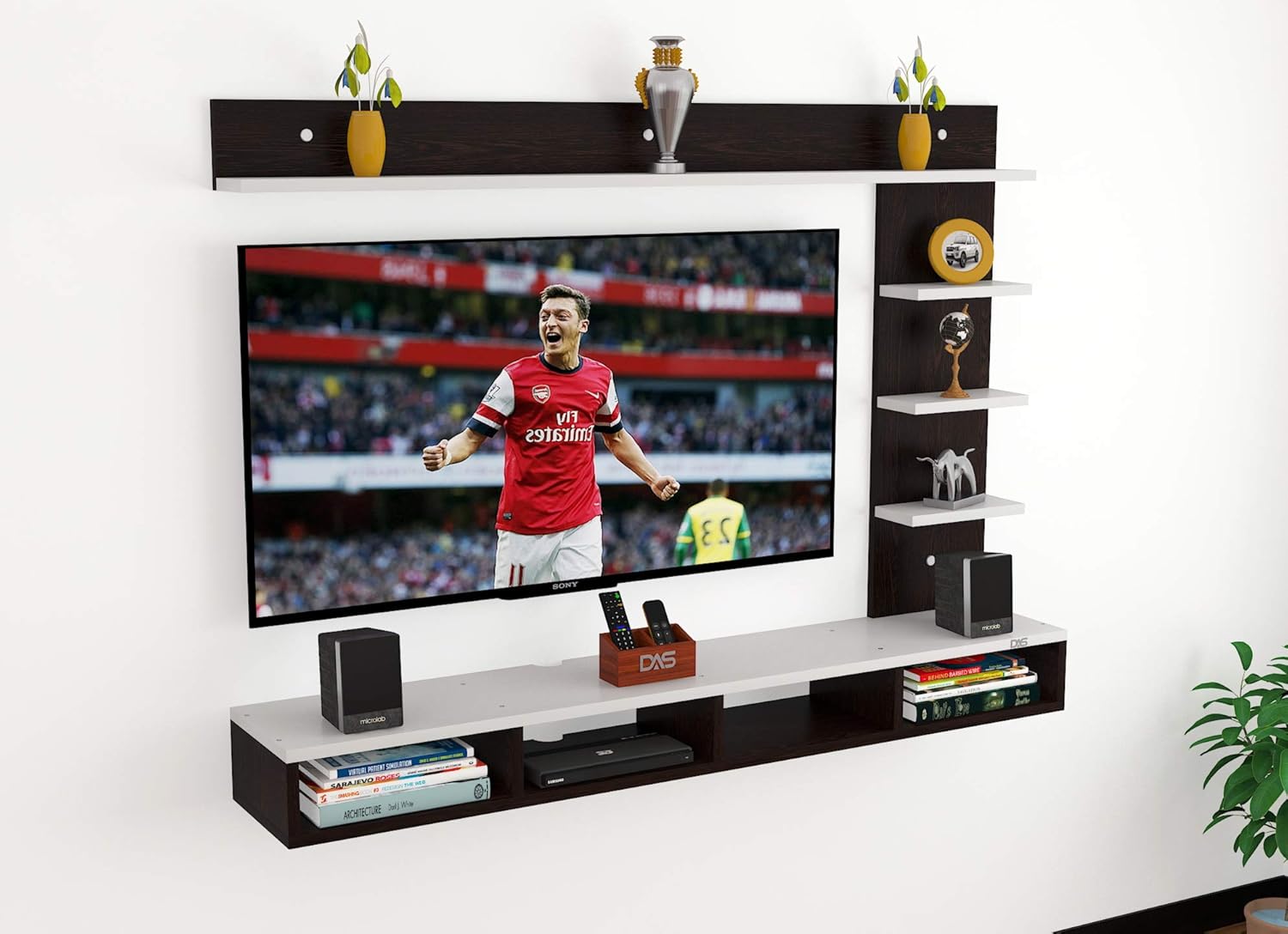 DAS Wall Mount TV Entertainment Unit/with Set Top Box Stand and Wall ...
