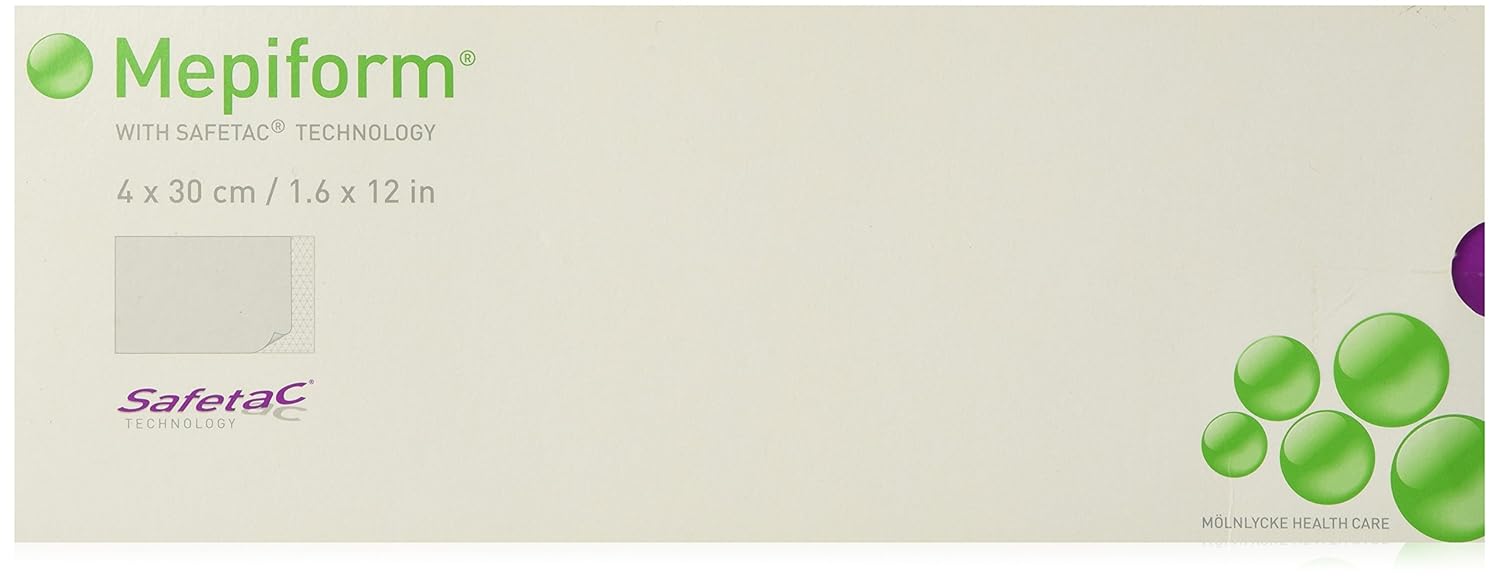 Molnlycke Mepiform Self-Adherent Silicone Dressing, 1.6 x 12, 5/Pack by ...