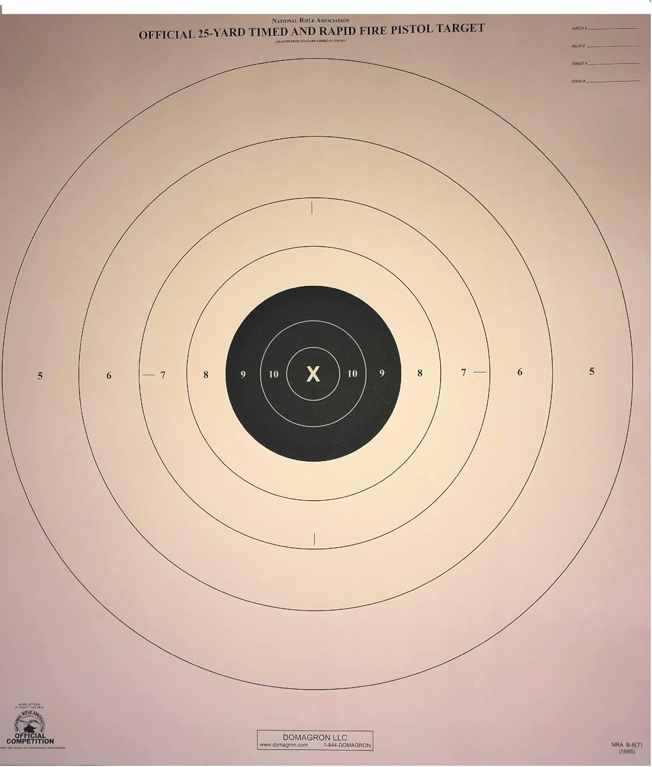 Range & Shooting Targets 21"x24" 100 targets 25-Yard Timed & Rapid Fire ...