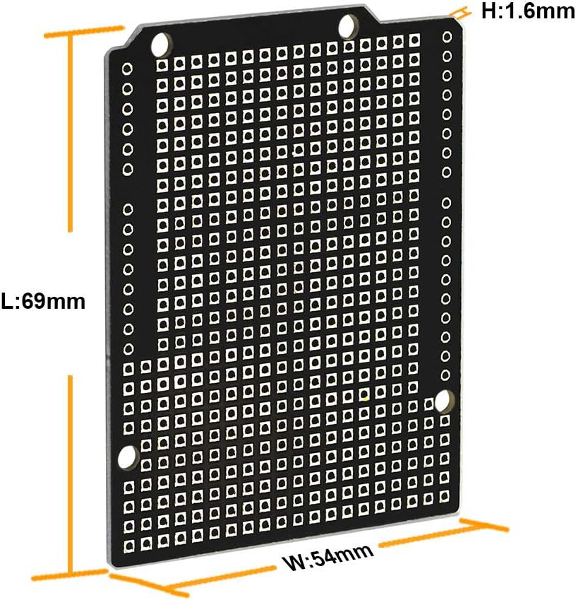 KEYESTUDIO PCB Prototype Board Double Column Solderable Breadboard for ...
