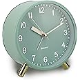 Amazon.com: Analog Alarm Clock, 4 inch Super Silent Non Ticking Small ...