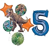 Amazon.com: Jurassic World 5th Birthday Party Supplies Dinosaur Balloon Bouquet Decorations ...