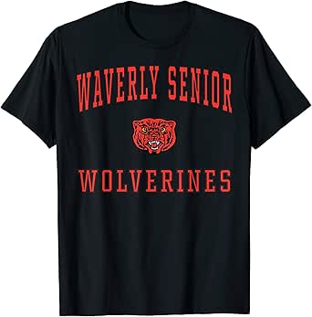 Amazon.com: Waverly High School Wolverines T-Shirt C1: Clothing