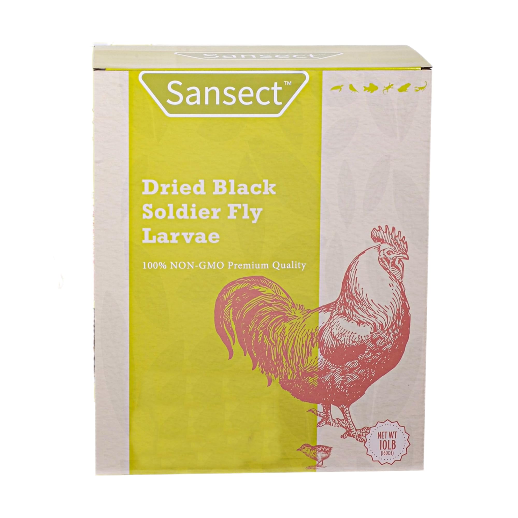 SANSECT Dried Black Soldier Fly Larvae 10LB, High Calcium Chicken Feed ...