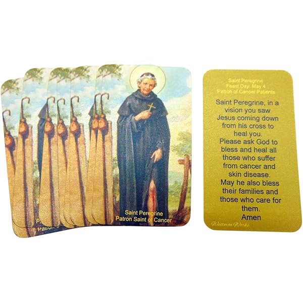 Bulk St Peregrine Patron Saint Of Cancer Prayer Card - St Prayer Cards