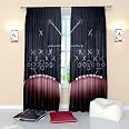 Amazon.com: Factory4me Sports Curtains for Boys Bedroom Football Red ...