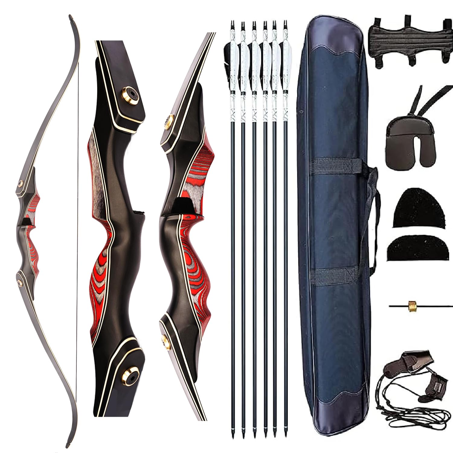 PMZ Recurve Bow and Arrow Set, Newset Professional Aldults Archery ...